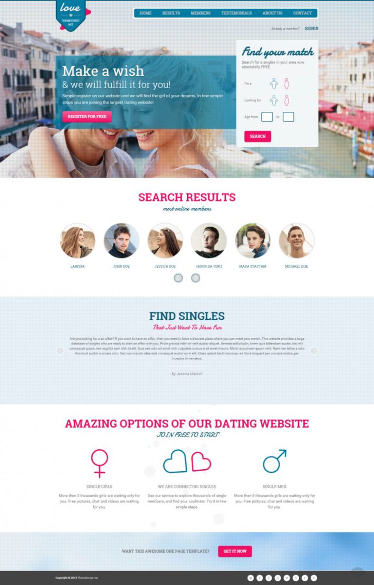 Dating Landing Pages - Word Excel PDF Formats