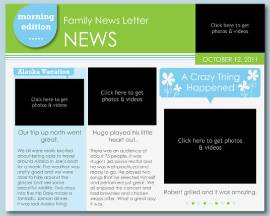 Family Newsletter Templates - Word Excel PDF Formats