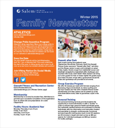 Family Newsletter Templates - Word Excel PDF Formats