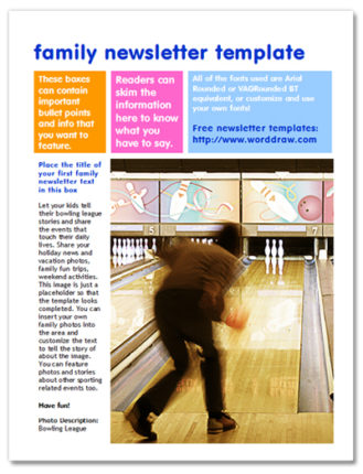 Family Newsletter Templates - Word Excel PDF Formats