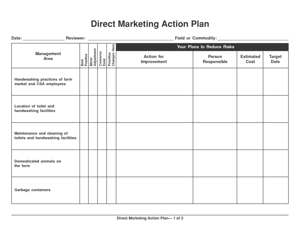 Marketing Action Plan Templates Excel - Word Excel PDF Formats