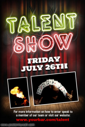 Talent Show Poster - Word Excel PDF Formats
