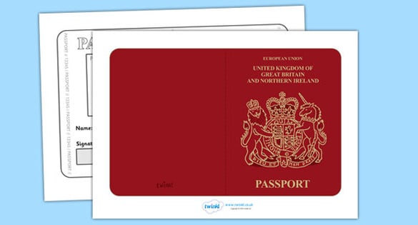 Passport Templates Word Excel Pdf Formats