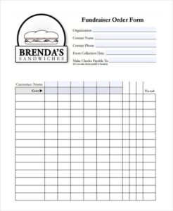 10+ Free Fundraiser Order Form Templates - Word Excel PDF Formats